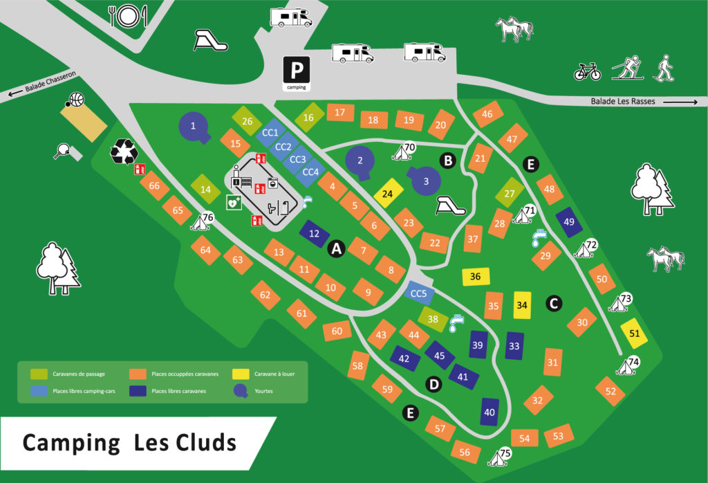 Plan du camping - Camping Les Cluds